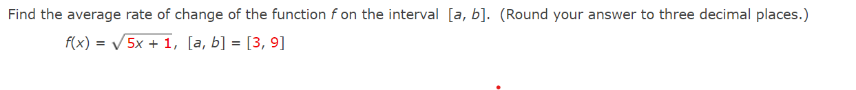 Solved Find the average rate of change of the function f on | Chegg.com