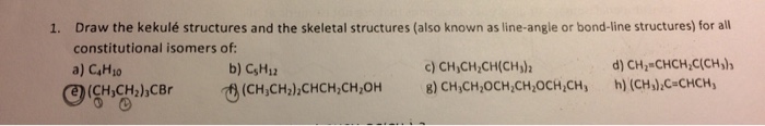 Solved draw kekule structures and the skeletal | Chegg.com