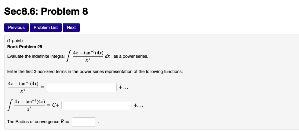 Solved Sec8.6: Problem 8 Previous Problem List Next (1 | Chegg.com