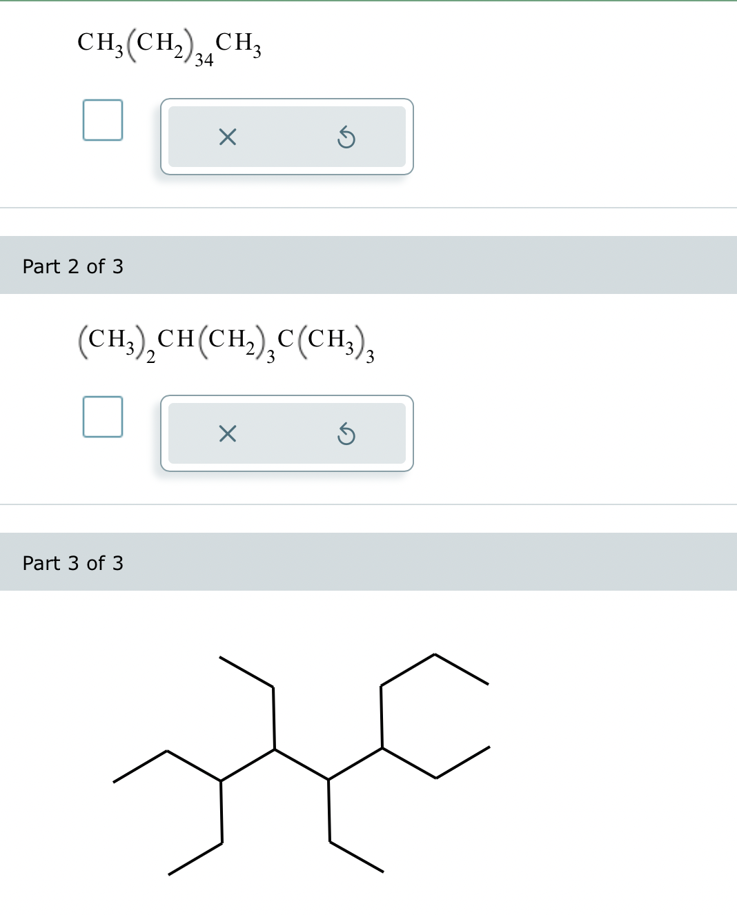 Solved provide the IUPAC name for the following | Chegg.com