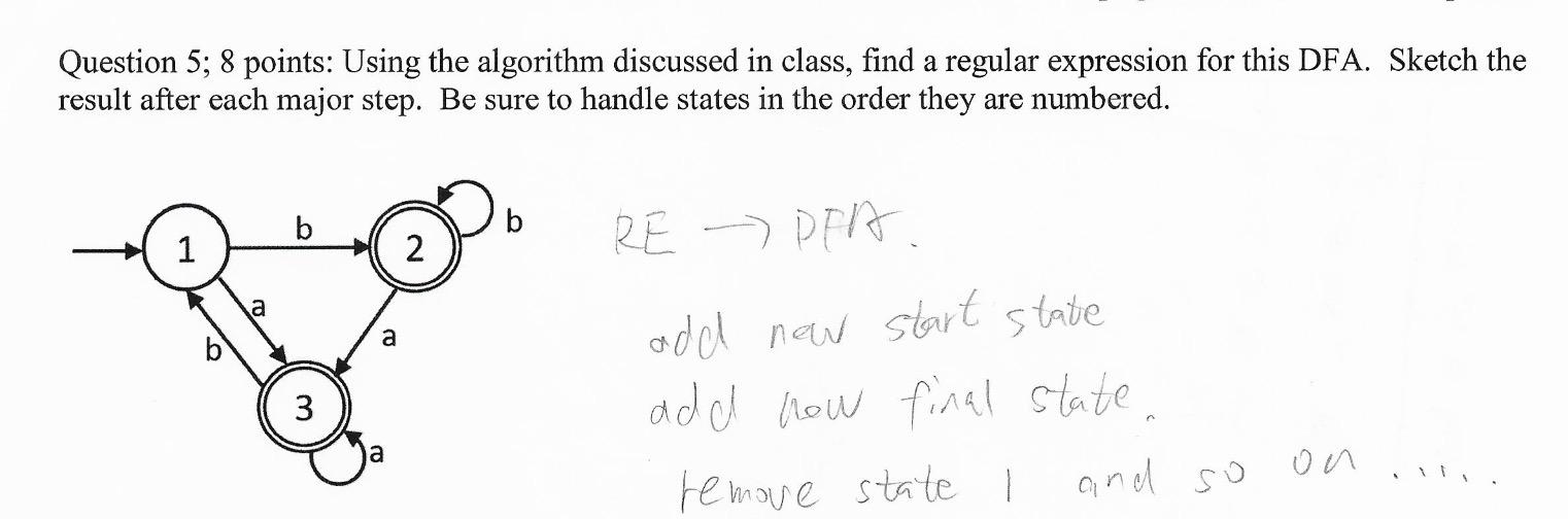 Solved Question 5; 8 points: Using the algorithm discussed | Chegg.com Solved Question 5; 8 points: Using the algorithm discussed | Chegg.com