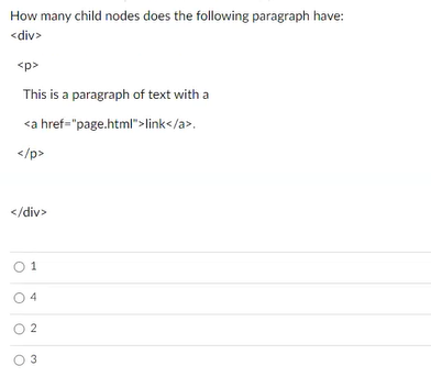 Solved How many child nodes does the following paragraph | Chegg.com