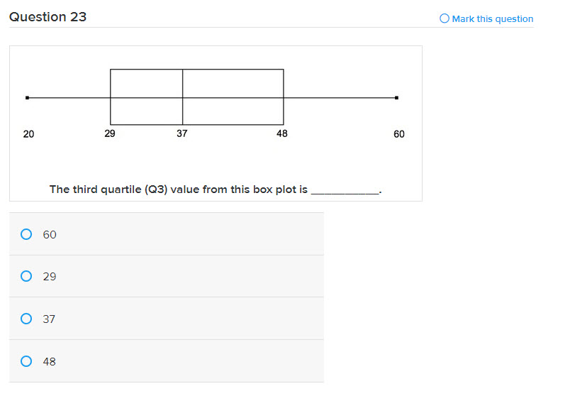 Solved Question 23 O Mark this question 29 37 The third | Chegg.com