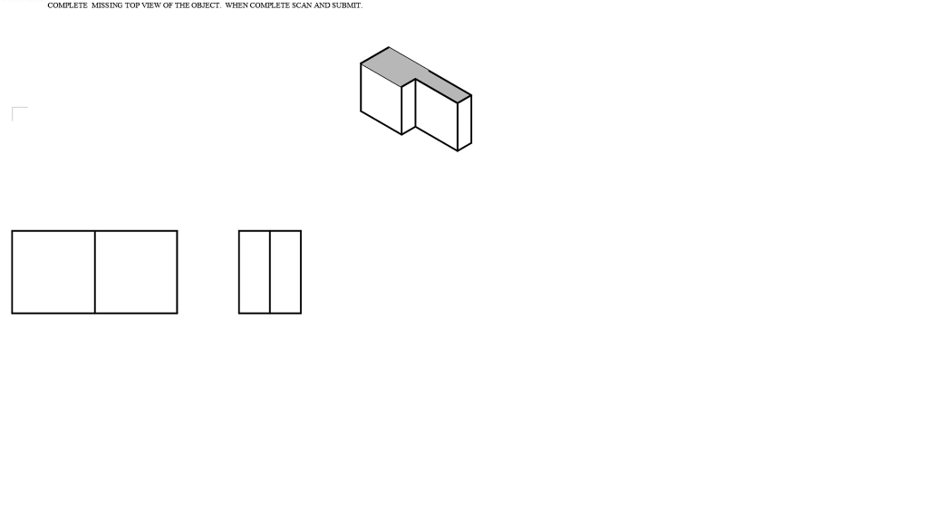 Solved COMPLETE MISSING TOP VIEW OF THE OBJECT. WHEN | Chegg.com