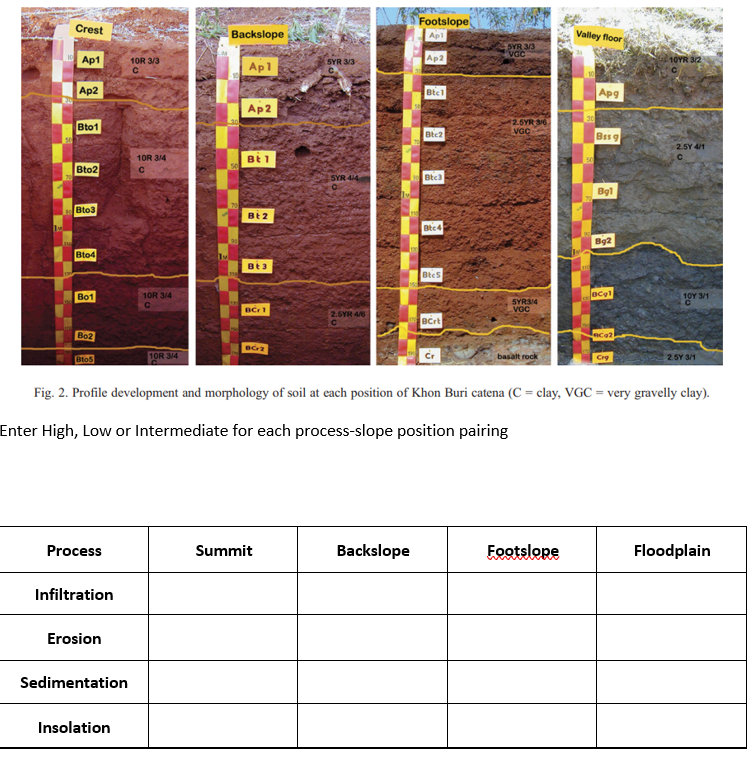 Fig. 2. ﻿Profile development and morphology of soil | Chegg.com