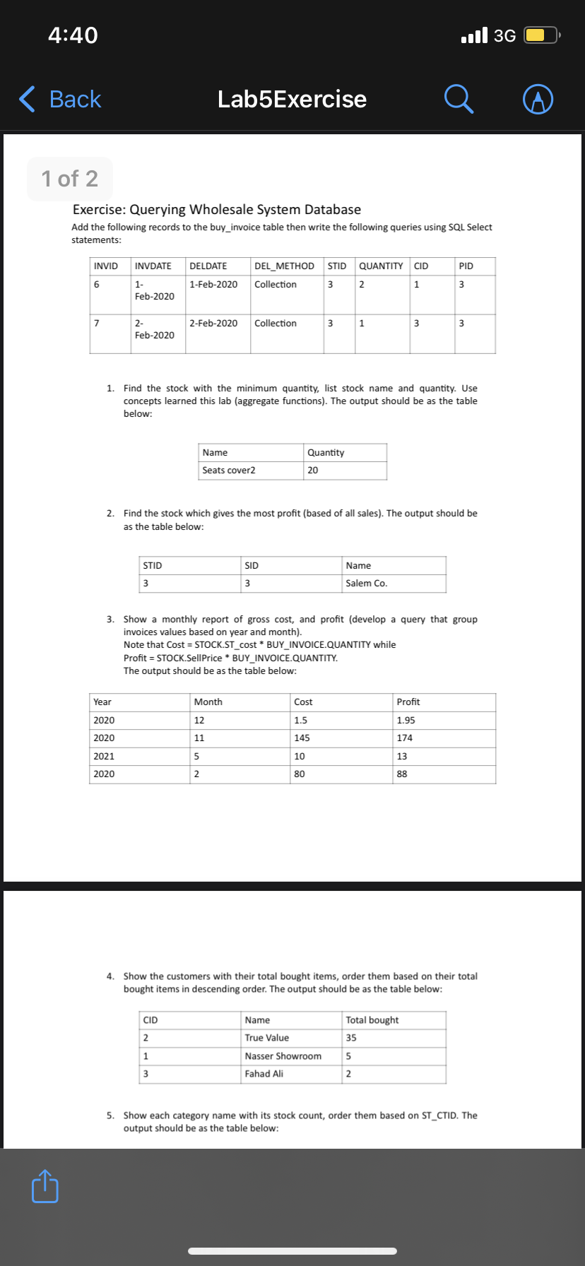 Exercise: Querying Wholesale System Database Add the | Chegg.com