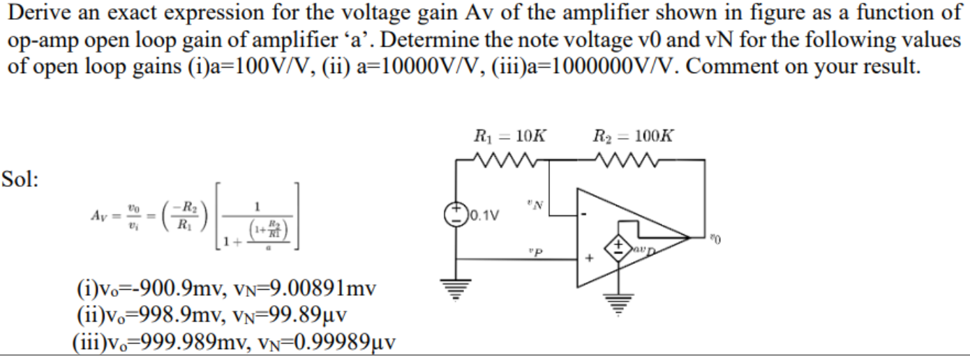 Solved Derive an ﻿exact expression for the voltage gain | Chegg.com