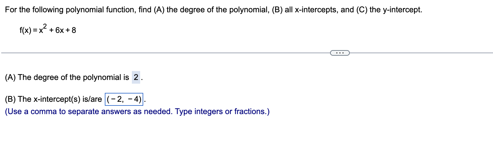 Solved Question content area topPart 1For the following | Chegg.com