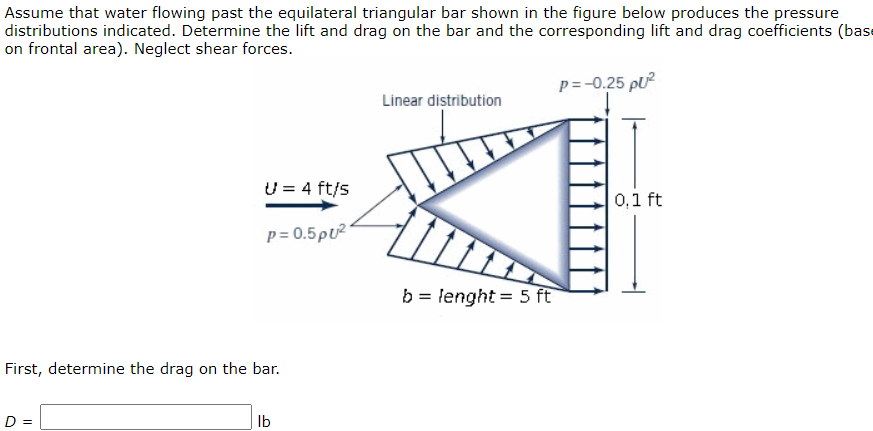 Solved Assume that water flowing past the equilateral | Chegg.com