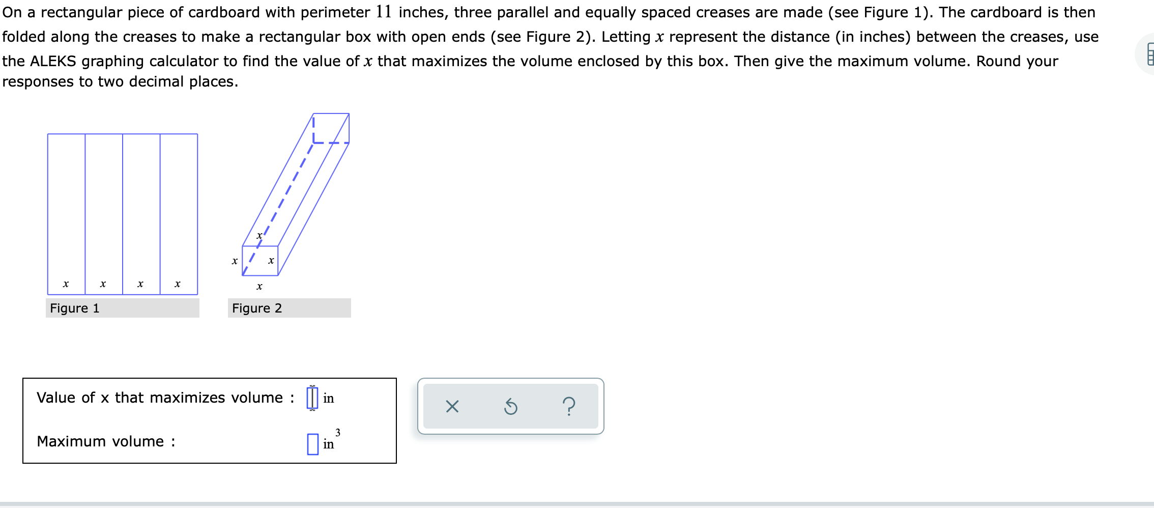 Solved On A Rectangular Piece Of Cardboard With Perimeter 11 Chegg