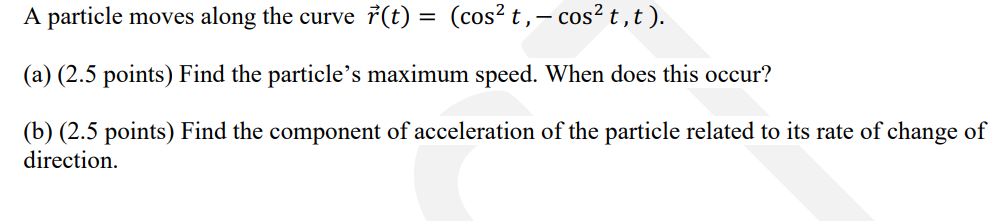 Solved A particle moves along the curve | Chegg.com