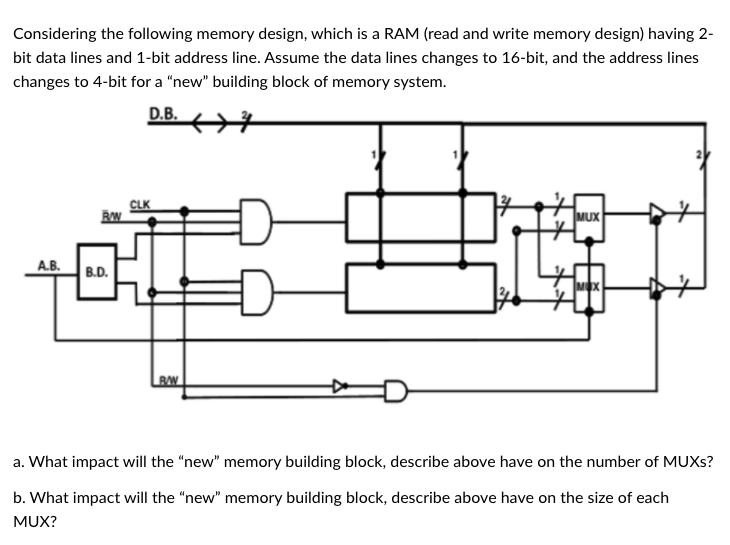 Considering the following memory design, which is a | Chegg.com