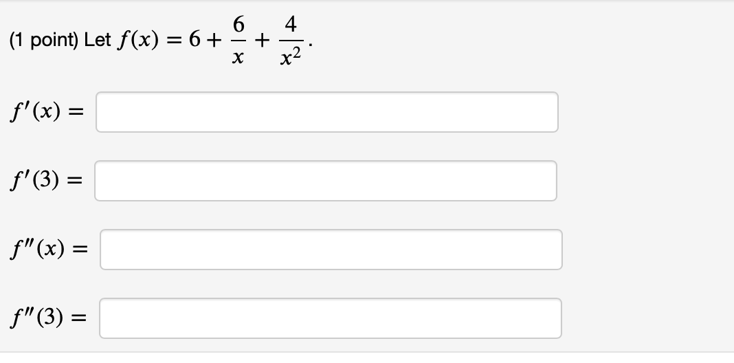 Solved (1 point) Let f and g be the functions defined by | Chegg.com