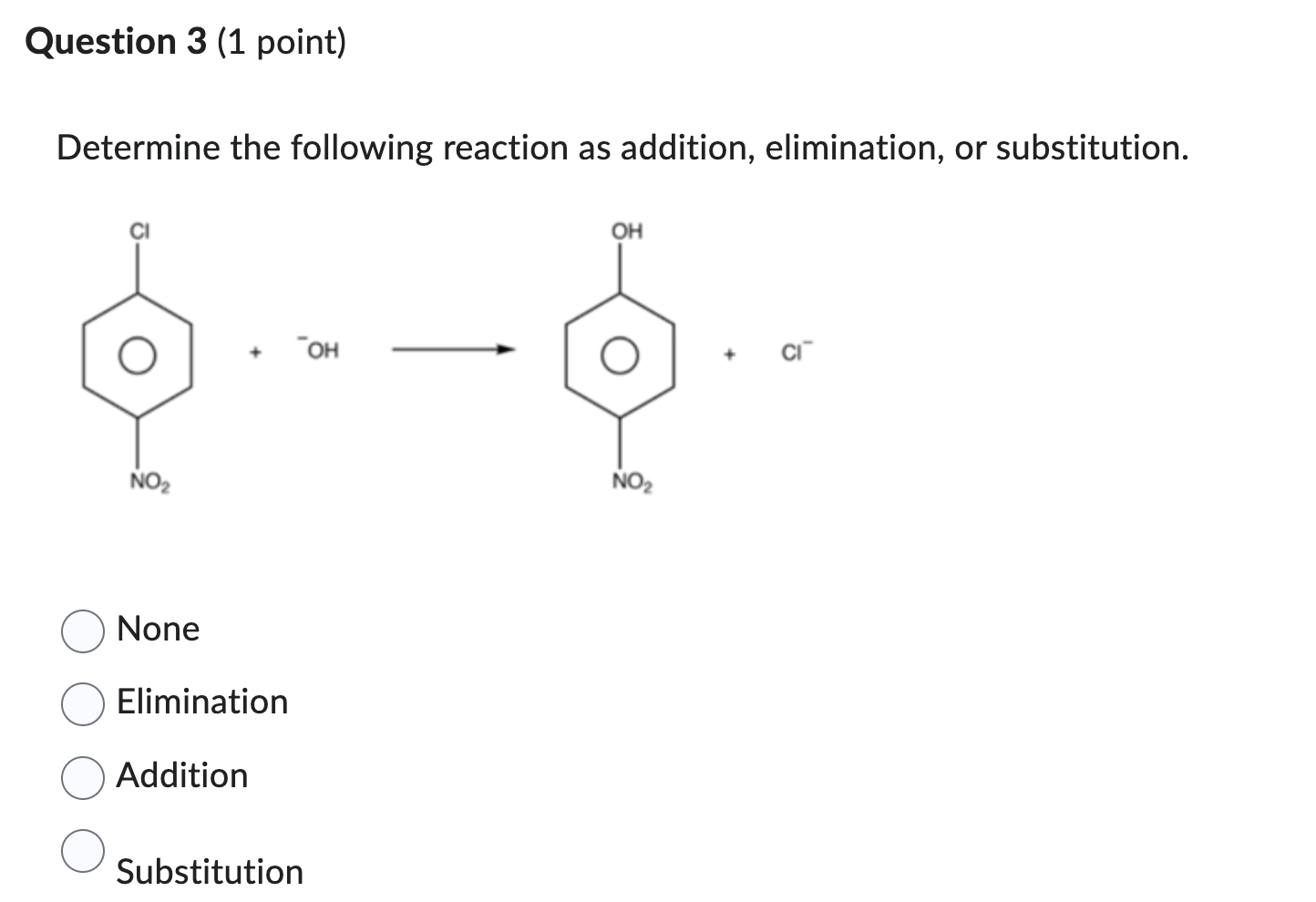 Solved Determine the following reaction as addition, | Chegg.com
