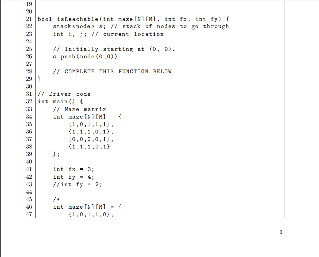 Solved Question 2 (17 marks) You are given a maze as N X M | Chegg.com