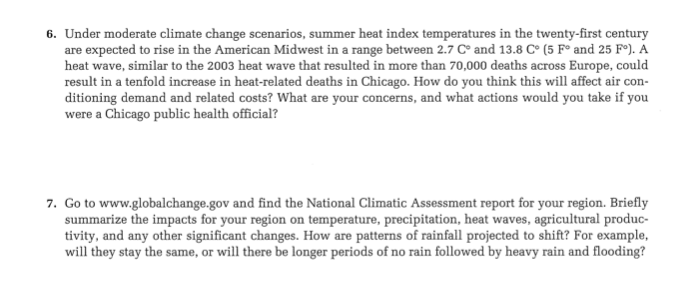 SECTION 3 Future Climate Climate regions are not | Chegg.com