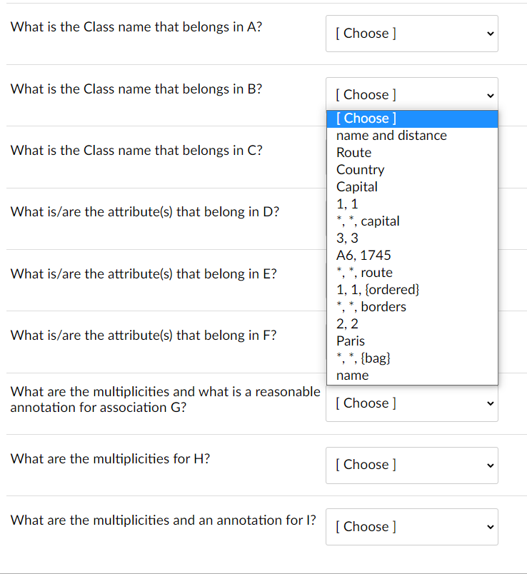 Solved The following Class Diagram is missing all of its | Chegg.com