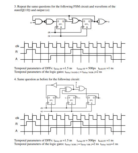 3. Repeat the same questions for the following FSM | Chegg.com