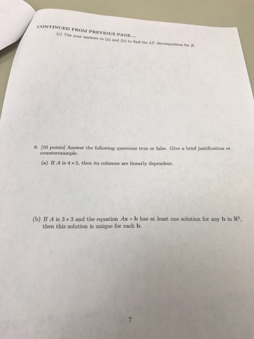 Solved CONTINUED FROM PREVIOUS PAGE.. (e) Use your answers | Chegg.com