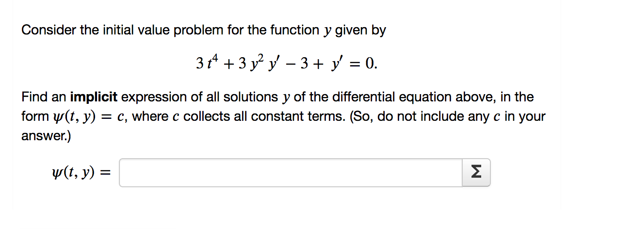 Solved Consider the initial value problem for the function y | Chegg.com