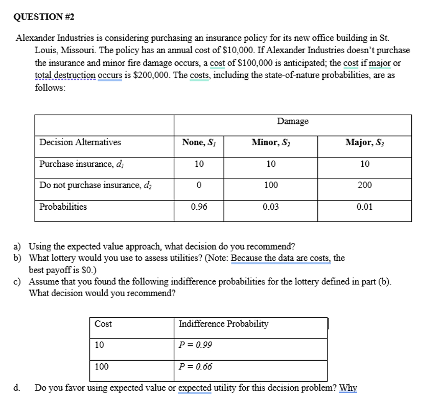 Solved Alexander Industries is considering purchasing an | Chegg.com
