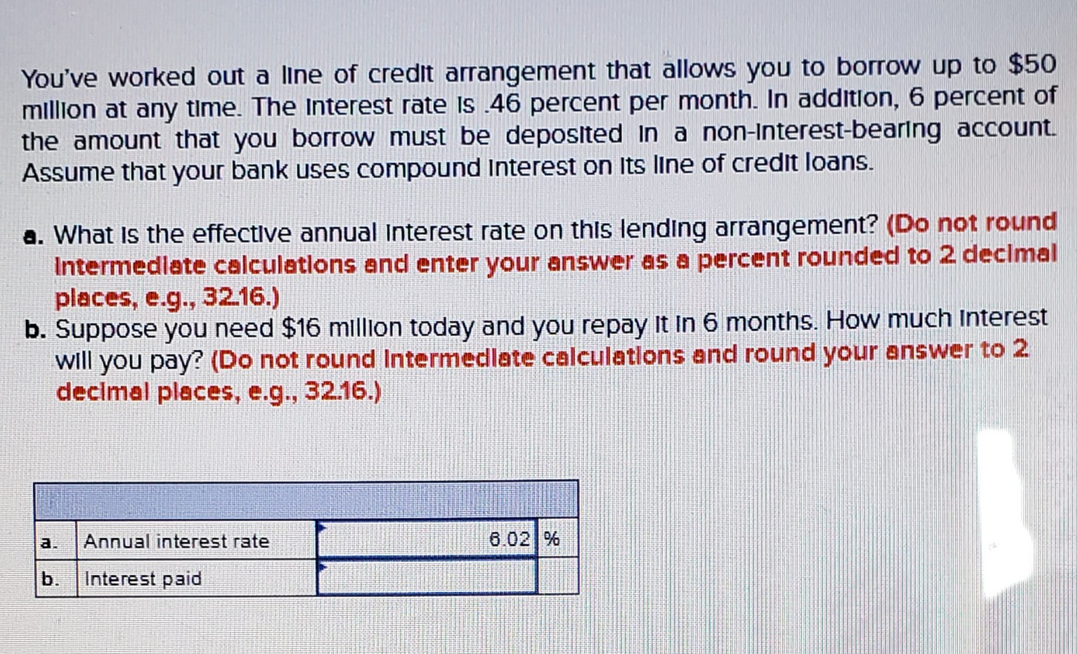 Solved You've worked out a line of credit arrangement that | Chegg.com