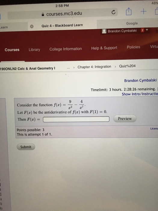 Solved Consider the function f (x) = 9/x^2 - 4/x^7. Let F | Chegg.com Solved Consider the function f (x) = 9/x^2 - 4/x^7. Let F | Chegg.com