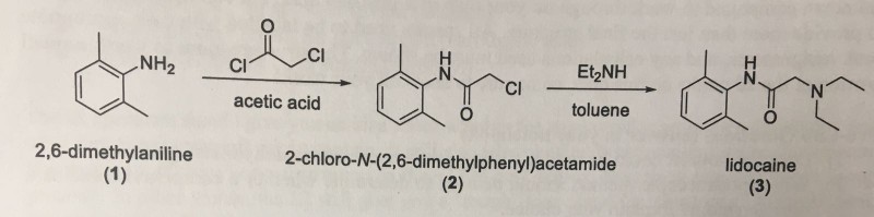 Solved NH2 Et2NH acetic acid lidocaine 2,6-dimethylaniline | Chegg.com