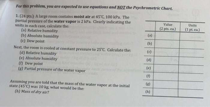 Solved For this problem, you are expected to use equations | Chegg.com