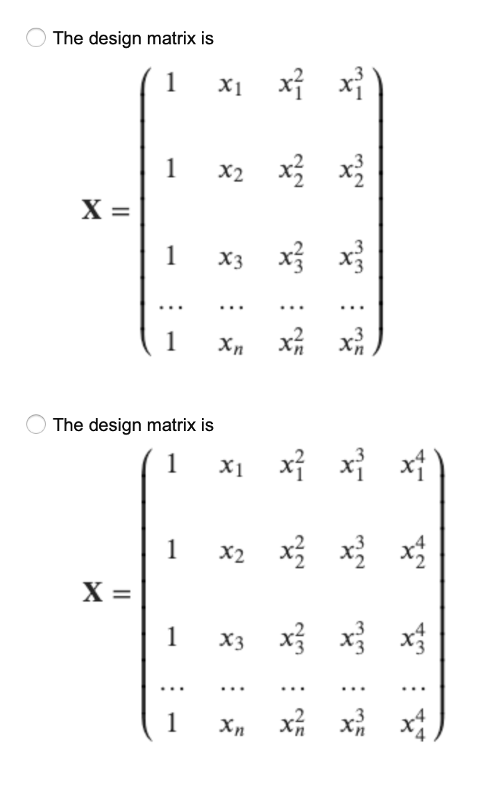 Solved Choose the best statement regarding a cubic data | Chegg.com