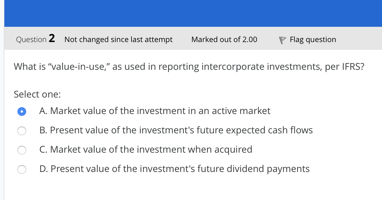 Solved Question 2 Not changed since last attempt Marked out | Chegg.com