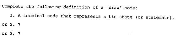 Solved Complete the following definition of a "draw" node: | Chegg.com