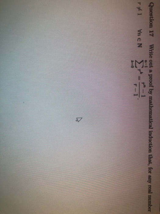 Solved Write out a proof by math 1n-1 cal induction that, | Chegg.com