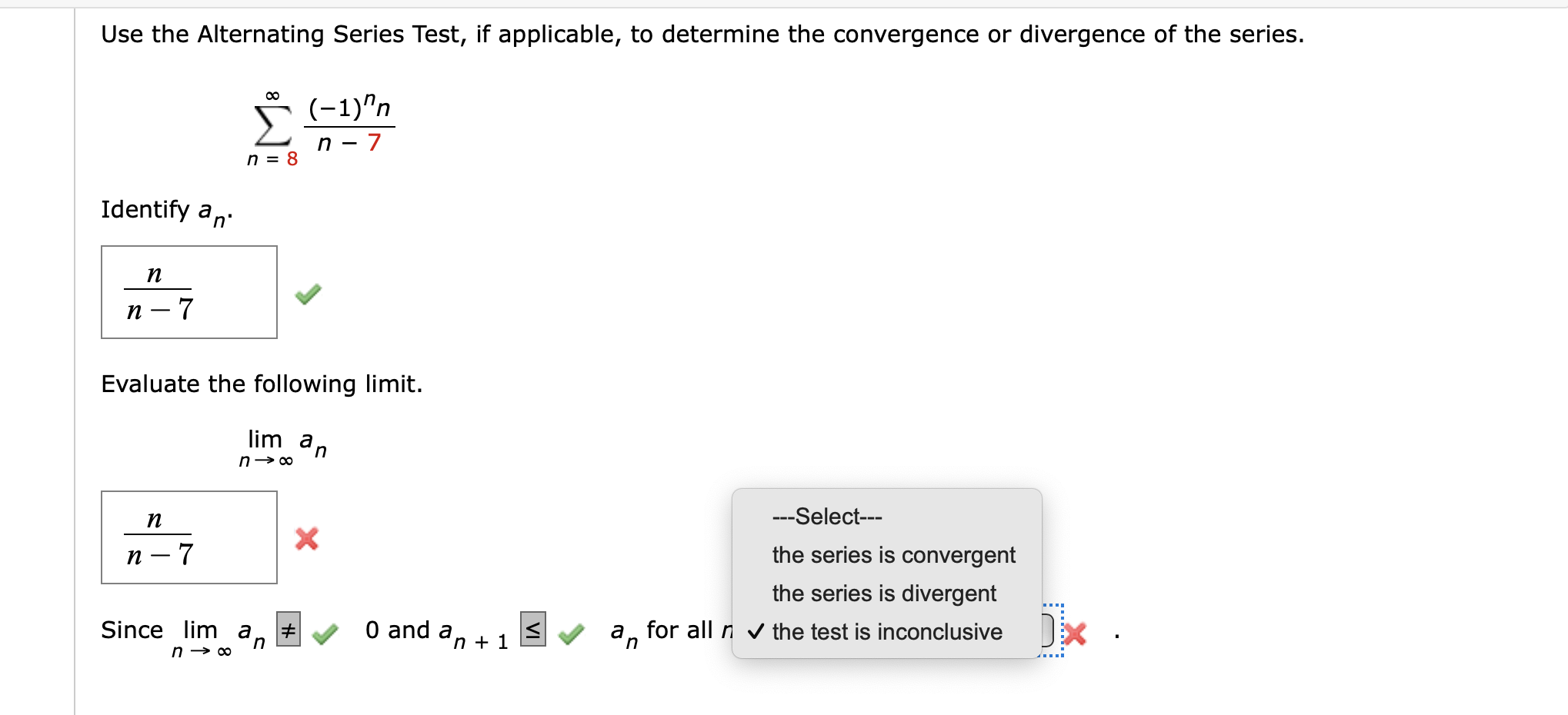 Solved Use the Alternating Series Test, if applicable, to | Chegg.com