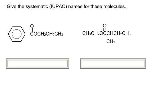 Solved Give the systematic (IUPAC) names for these | Chegg.com