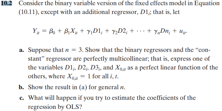 Solved 10.2 Consider the binary variable version of the | Chegg.com