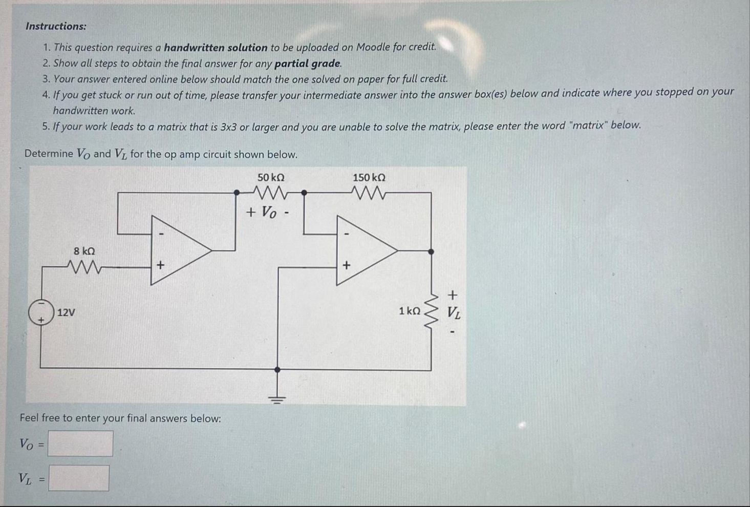 Solved Instructions: 1. This question requires a handwritten | Chegg.com