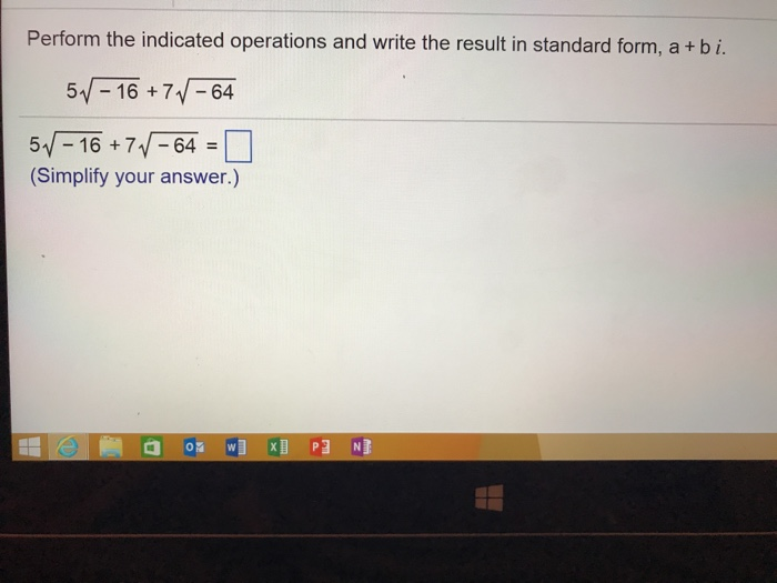 Solved perform the indicated operations and write the result | Chegg.com