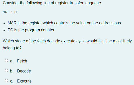 Solved Consider the following line of register transfer | Chegg.com