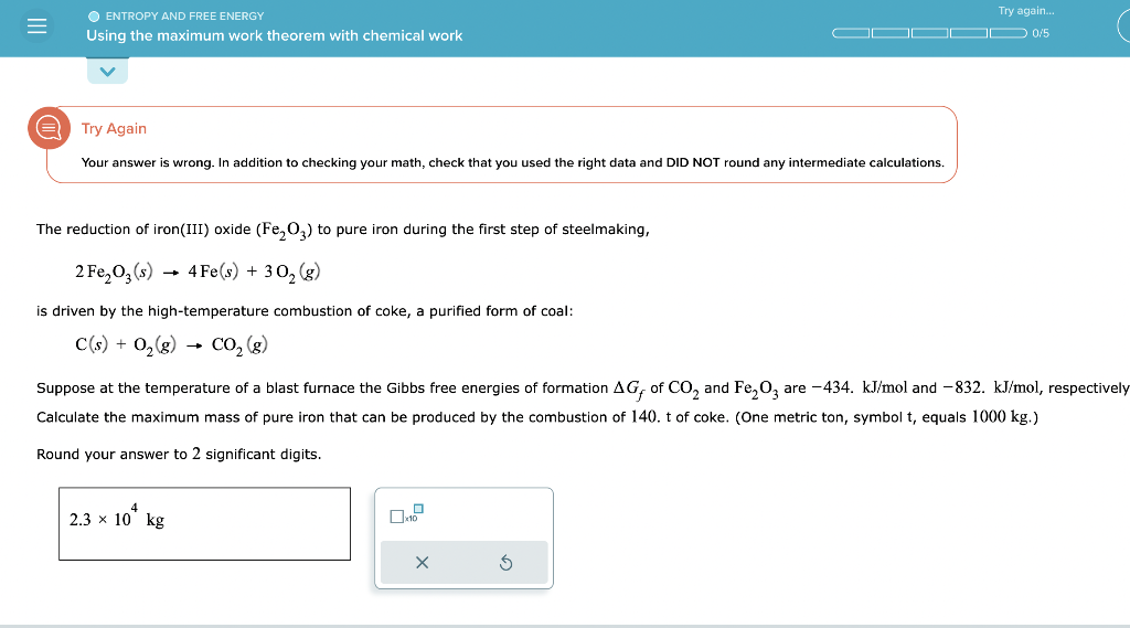 Solved ENTROPY AND FREE ENERGY Using the maximum work | Chegg.com