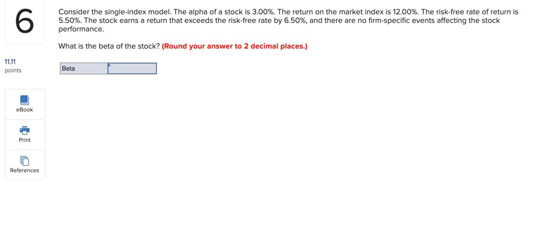 Solved 6 Consider the single-index model. The alpha of a | Chegg.com