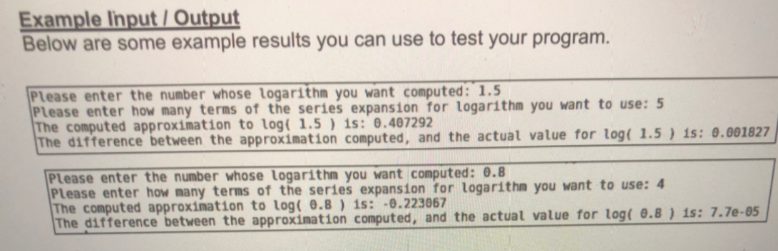 Solved Pythonwrite A Program Which Finds The Logarithm Of A 5384