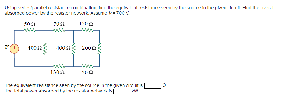 Solved Using series/parallel resistance combination, find | Chegg.com