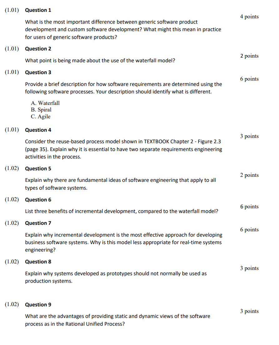 Solved Question 1 What is the most important difference | Chegg.com