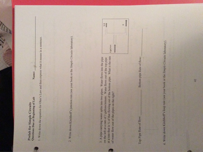 Solved Prelab for Simple Circuits Questions Due at Beginning | Chegg.com