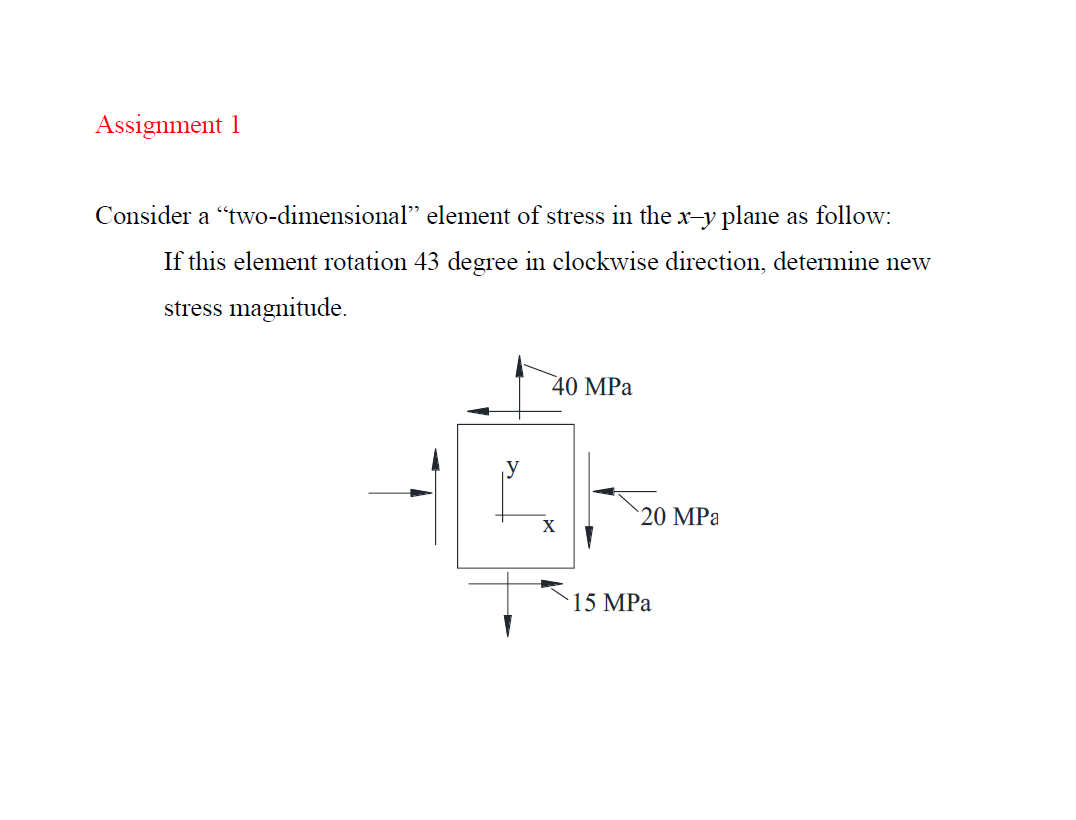 Solved Assignment 1Consider a "two-dimensional" element of | Chegg.com