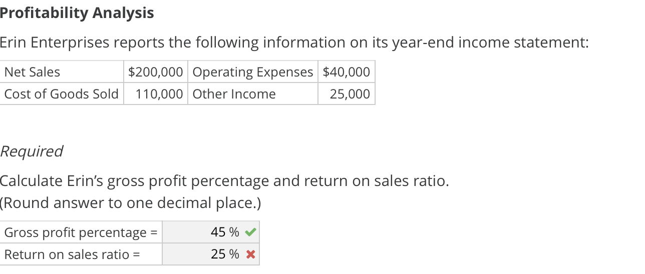 Solved Return on Sales Ratio Using the data below, compute | Chegg.com