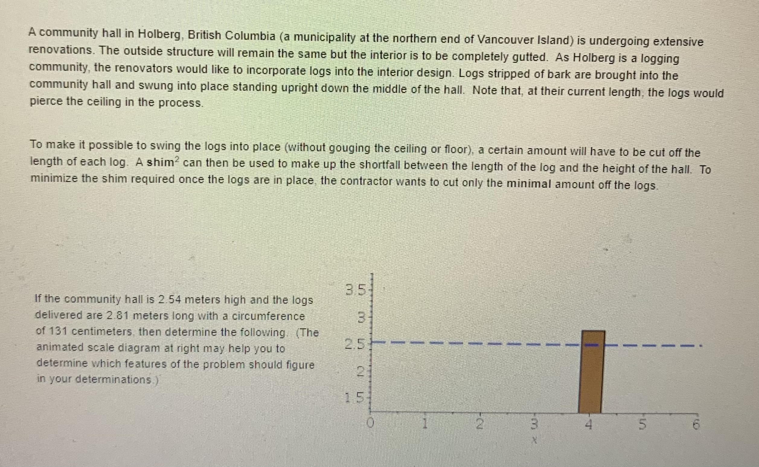 Solved A community hall in Holberg, British Columbia (a | Chegg.com