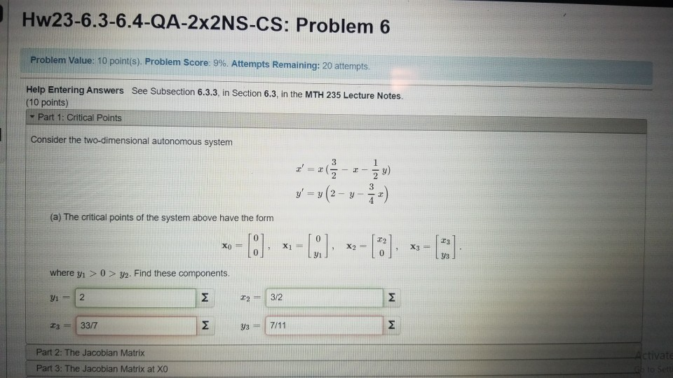 Solved please help me find the values of x3 and y3 along | Chegg.com