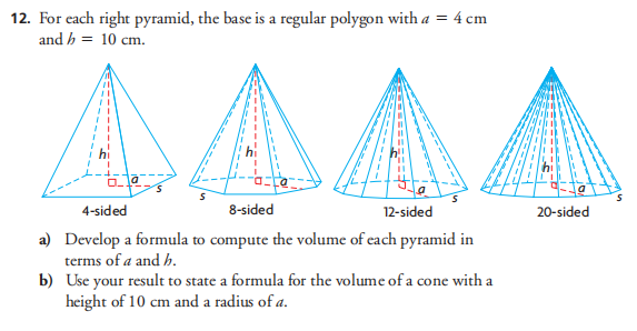 Solved 12. For each right pyramid, the base is a regular | Chegg.com